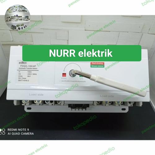 Jual AUTOMATIC Change Over Switch COS 4 POLE 100A ON-OFF-ON FORT ...