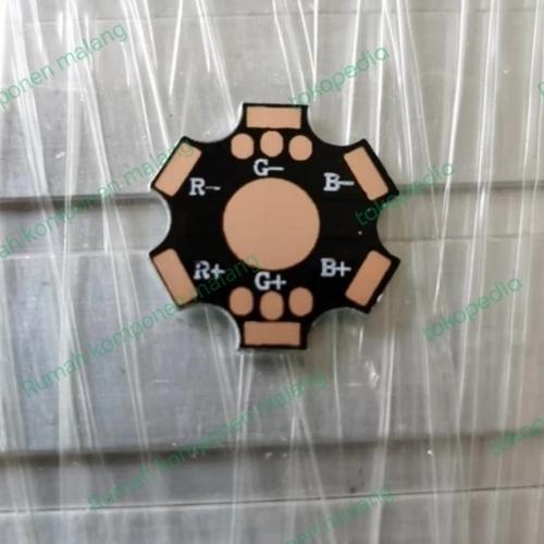 Jual PCB LED HPL Star Alumunium heatsink high power led RGB base Plat ...