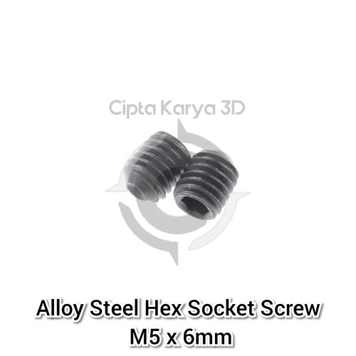 Promo Alloy Steel Hex Socket Grub Screw M5 x 6mm / Hex Key Allen 2.5mm ...