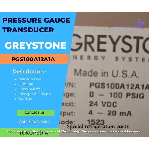 Jual Pressure Gauge Transducer Greystone 1/4" Npt - PGS100A12A1A ...
