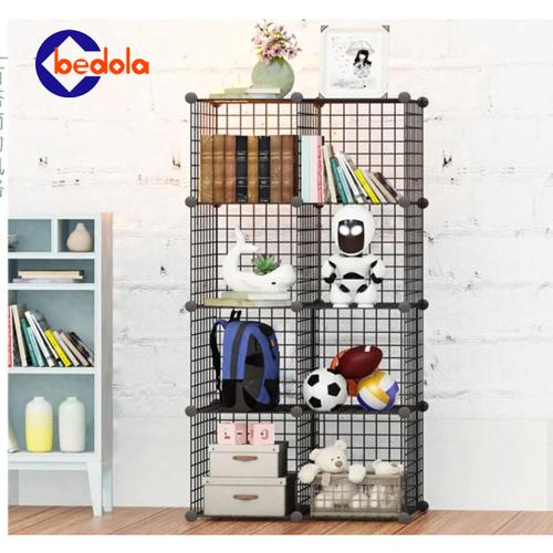 Jual Rak buku besi rak serbaguna rak toys storage box lemari susun 8 ...