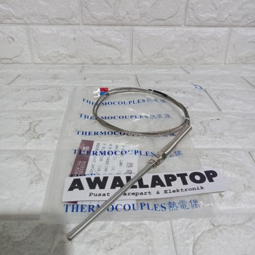 Jual thermocouple type K 1m 0-400°c tipe panjang sensor suhu thermostat ...