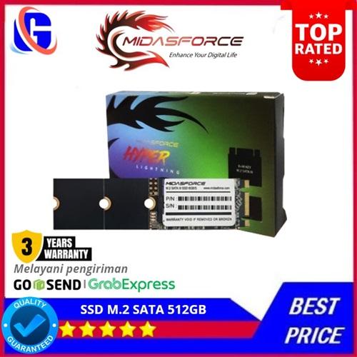 Jual SSD M2 SATA 512GB MIDASFORCE M.2 2240 2260 2280 SATA RESMI 3thn ...