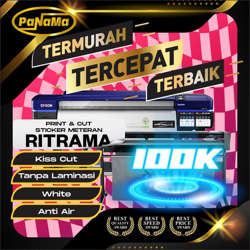 Jual Print & Cut Sticker Ritrama, Print Cut Stiker Meteran Murah ...