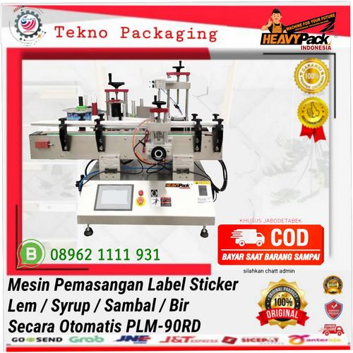 Jual Mesin Labelling sticker botol Otomatis Sensor Transparan PLM-90RD ...