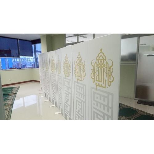 Jual Partisi Masjid, Partisi Islami 150x50cm (12 panel) + Kaki Roda ...