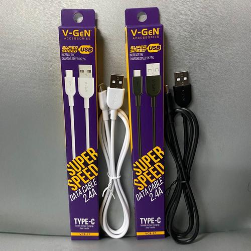 Jual Kabel Data USB Type-C 1 Meter V-Gen VCB-17 Fast Charging TypeC ...