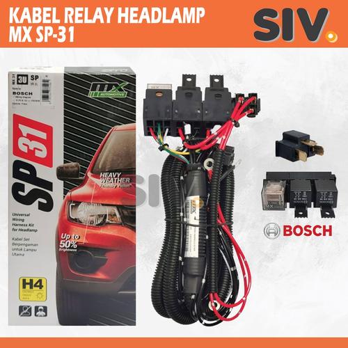 Jual Kabel Relay Set BOSCH SP Series Lampu Depan Headlamp H4 Mobil 3 ...