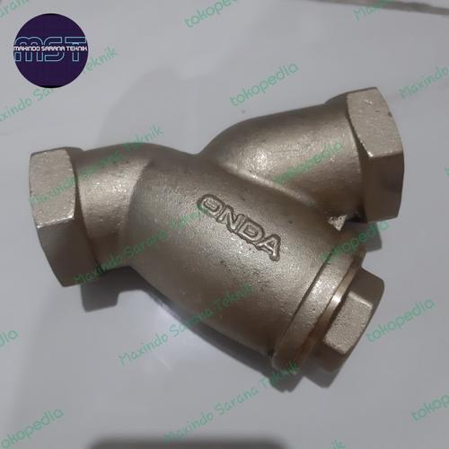 Jual Y Strainer ONDA 1 1/2" Inch Kuningan / Saringan Onda Kuningan ...