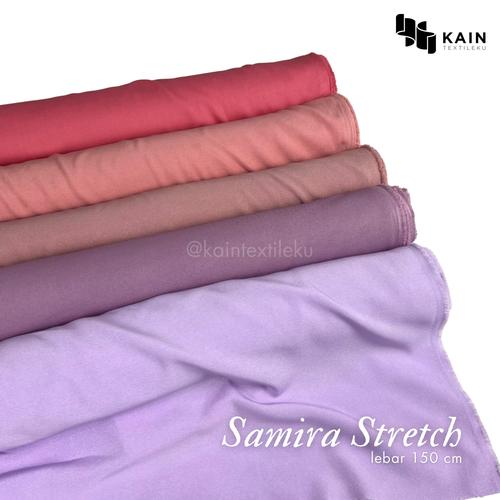 Jual 1 Rol Kain Samira Stretch Shakila ± 60 Yard - Hitam - Kota Bandung ...