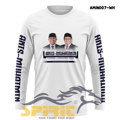 Jual Kaos Baju amin anies muhaimin LENGAN PANJANG Presiden Wakil ...
