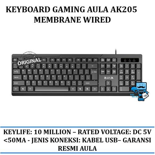 Jual Keyboard Aula Ak205 / Aula Ak205 Membrane Wired - Original Aula - Jakarta Pusat - das ...
