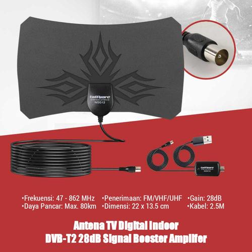 Jual Antenna TV Digital Booster Indoor UHF Kabel 2.5m Antena Boster ...