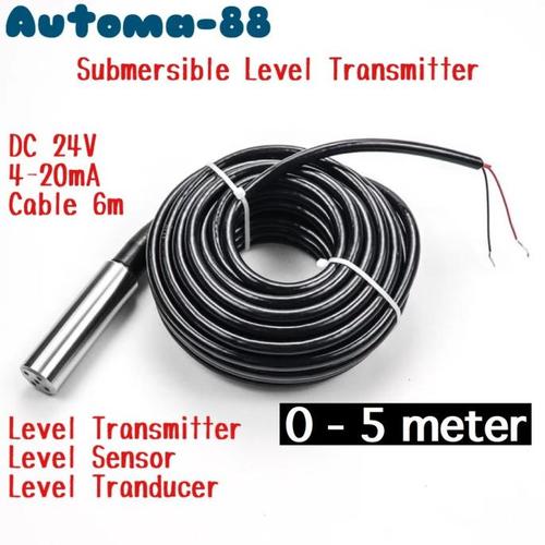Jual BEST Water Level Transmitter 0-5m 4-20mA Level Sensor Transducer ...
