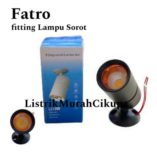 Jual Fatro Fitting sorot Lampu LED 3 W 3 Watt SA-363 Hitam - Kuning ...