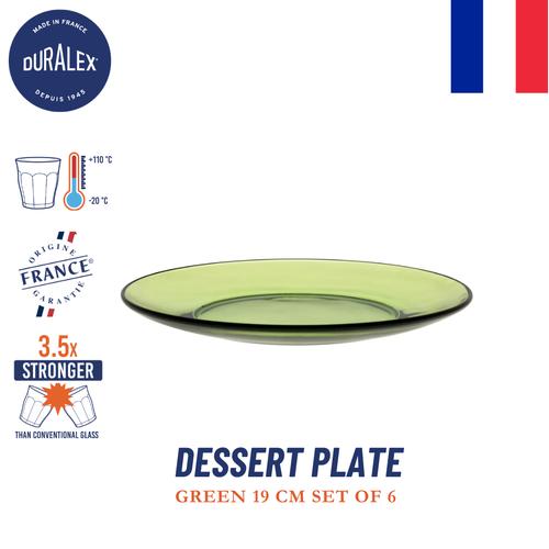 Promo Duralex Piring Dessert / Piring Kue Kaca 19cm Green - Set of 6 - Jakarta Barat - Duralex ...