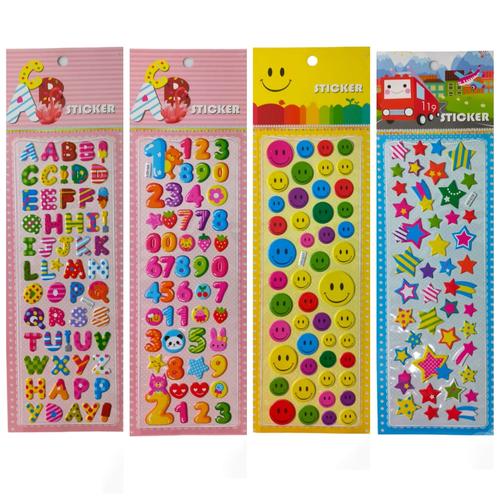 Jual S02 Stiker Anak Timbul Abjad Angka Smiley Star Stiker Lucu - Abjad ...