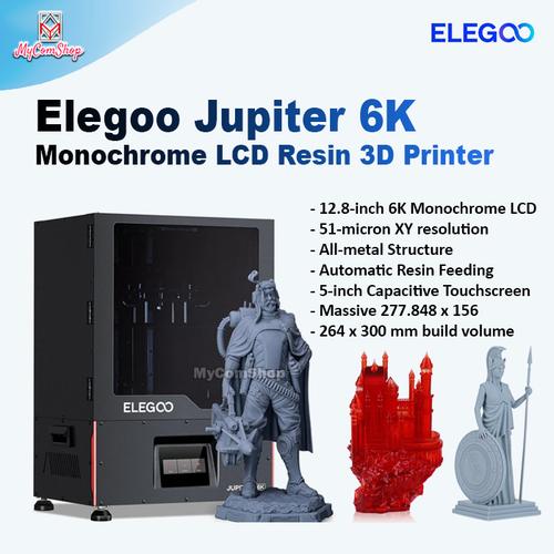 Jual ELEGOO JUPITER 6K MONOCHROME LCD RESIN 3D PRINTER AUTOMATIC 12.8 ...