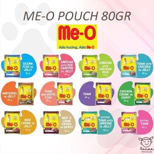 Jual Meo Makanan kucing Basah Cat Food Pouch Wetfood Me-O Sachet 80 ...