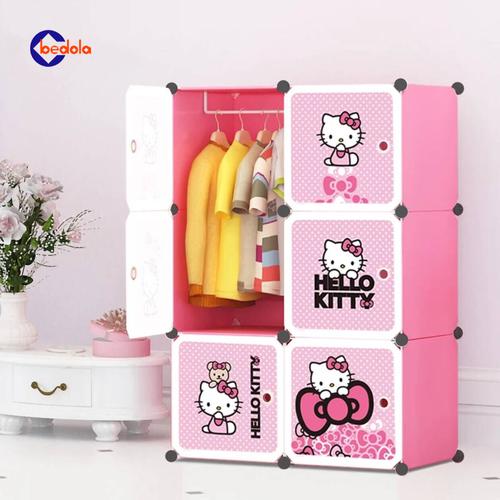Jual Lemari pakaian lemari plastik lemari baju anak rak serbaguna susun ...