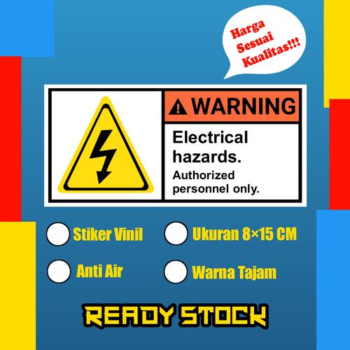 Jual Stiker panel/warning stiker logo tegangan tinggi stiker panel ...