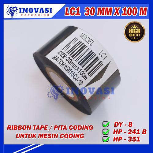 Jual Ribbon Tape 30 mm x 100 m LC1 Pita coding Tinta cetak expired date - Kab. Tangerang ...