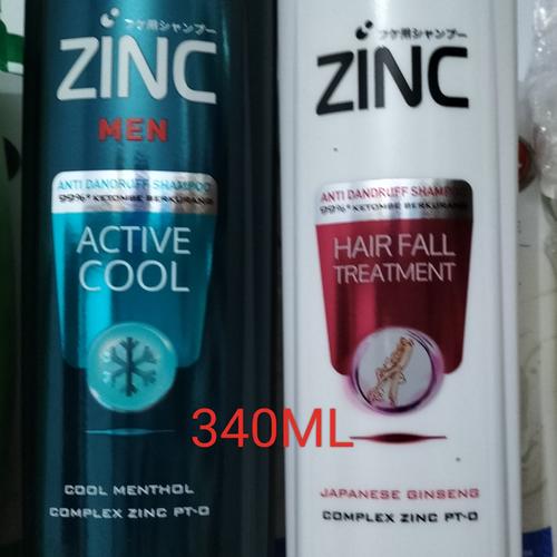 Jual Zinc Men Biru Anti Dandruff Shampo Active Cool 340 ml - Men340ml ...