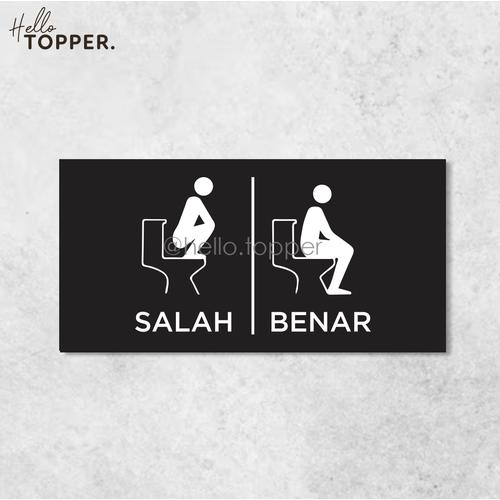 Jual Sign Himbauan Toilet Duduk Akrilik Acrylic Sign Board - Hitam ...