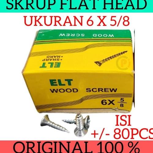 Jual "Zhara_kin" ELT Kotak Kayu Skrup 6 x 5/8 Sekrup Baut Cacing Wood ...