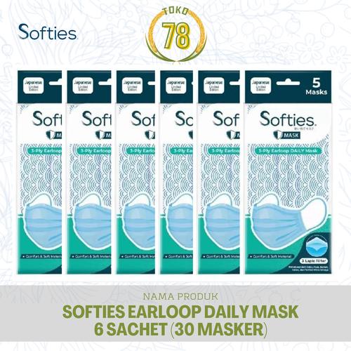 Promo Softies Daily Mask Japanese 5s - Isi 5 pcs Masker Motif Japanese ...