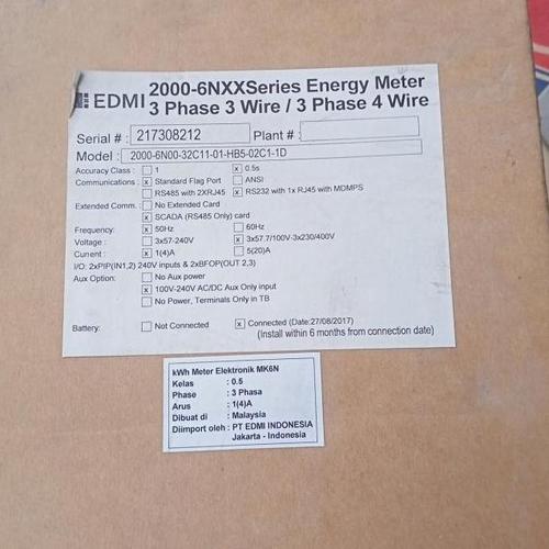 Jual Ff Digital Power Meter/Kwh Meter Edmi Mk6N Genius 3P Clas 0.5S ...