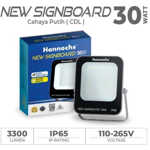 Promo Hannochs Lampu Sorot LED Flood Light New Signboard 30W Cahaya ...