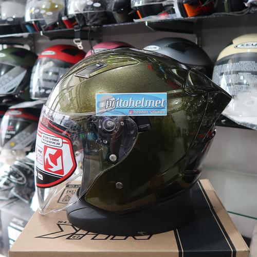 Jual NHK S1 GP Pro Army Glossy Gold - M - Kab. Sleman - Prito Helmet ...