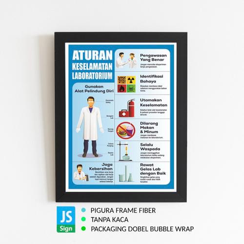 Jual POSTER SAFETY K3 - ATURAN KESELAMATAN LABORATORIUM + FRAME - A3 ...