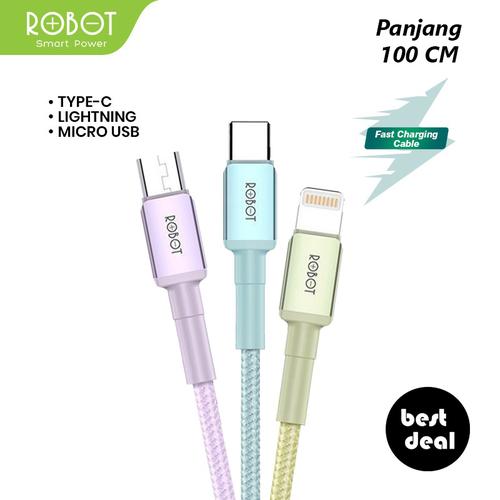 Jual Robot RSM100 Micro USB RSC100 USB-C RSL100 Lightning 1M Data Cable ...