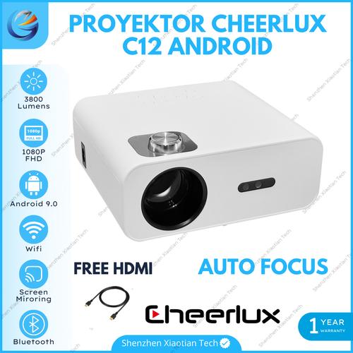 Promo Proyektor Cheerlux C12 Android 9.0 Wifi 3800 Lumens 1080P Full HD ...