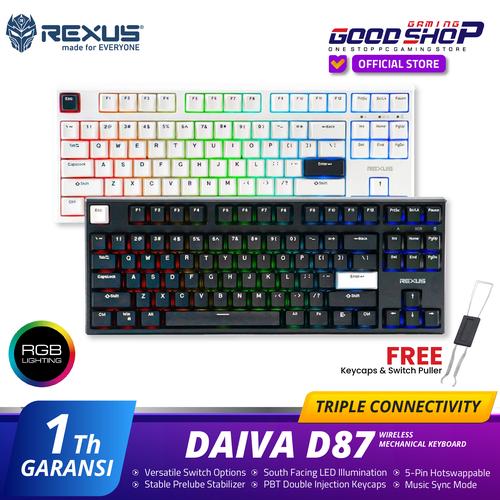Promo Rexus Keyboard Daiva D87 / D-87 Gaming Keyboard - Hitam, Monka Sw ...