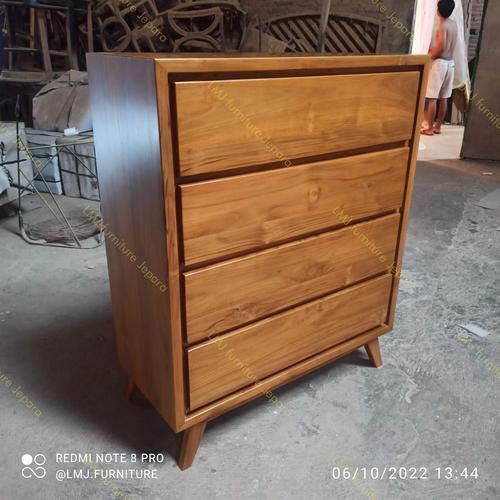 Jual meja nakas 4 laci penyimpanan minimalis 90cm jati jepara - Kab ...