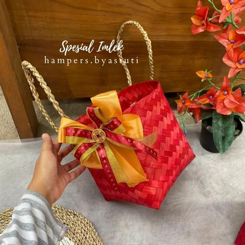 Jual [IMLEK EDITION] TAS BESEK 15x15 cm Tas Besek Bambu Imlek Tas Besek ...