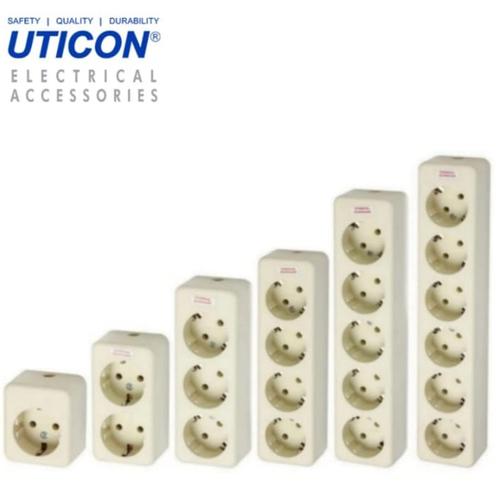 Jual Stop Kontak UTICON 1 2 3 4 5 6 + BUBLE - UTICON 3 LUBANG - Kota ...