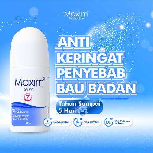 Promo Maxim Antiperspirant Deodorant Roll On Obat Ketiak Basah ORI 20 ...