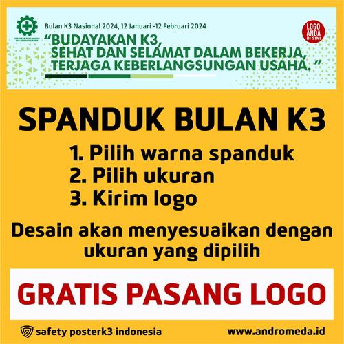 Jual SPANDUK Banner Tema Bulan K3 Nasional - Merah Muda, 2x1 meter ...