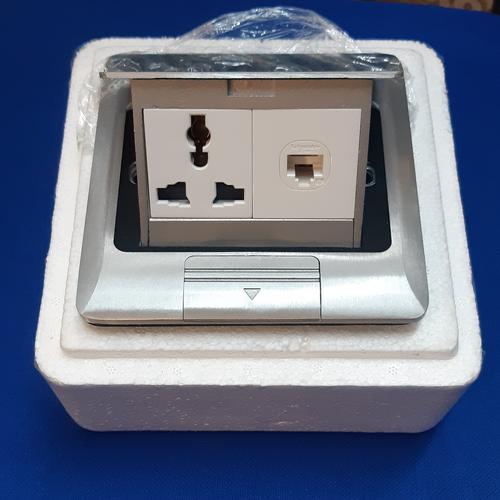 Jual Schneider floor outlet stop kontak lantai E227F_ABE 3pin+data cat5 ...