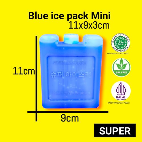 Jual Ice Pack Mini 11x9x3cm Kecil Blue Ice Gel Ac Air Cooler kipas ...