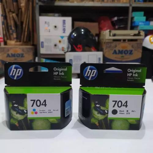 Jual CARTRIDGE HP ORIGINAL 704 BLACK & COLOUR untuk printer hp 2010 ...