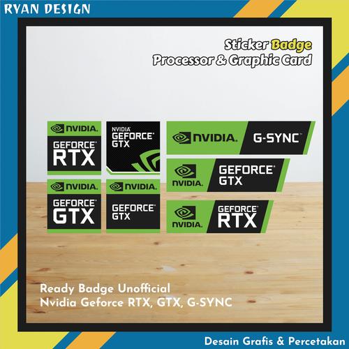 Jual Sticker Logo Nvidia Geforce RTX GTX G-Sync Sticker Badge Graphic ...