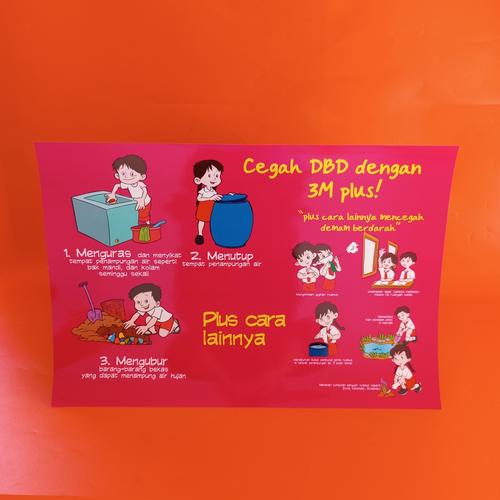 Jual Poster Cegah DBD Dengan 3M Plus/ Poster Demam Berdarah/ Poster ...