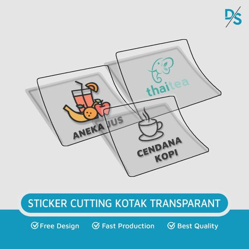 Jual CETAK STIKER TRANSPARAN KOTAK *ANTI AIR* LABEL BOTOL MINUMAN ...