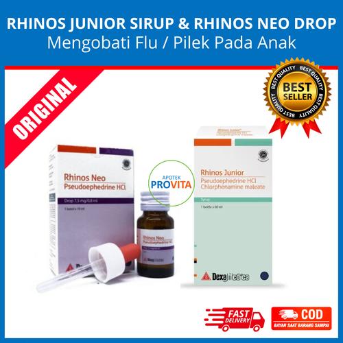 Jual RHINOS JUNIOR SIRUP & RHINOS NEO DROP - Obat Pilek Obat Flu ...