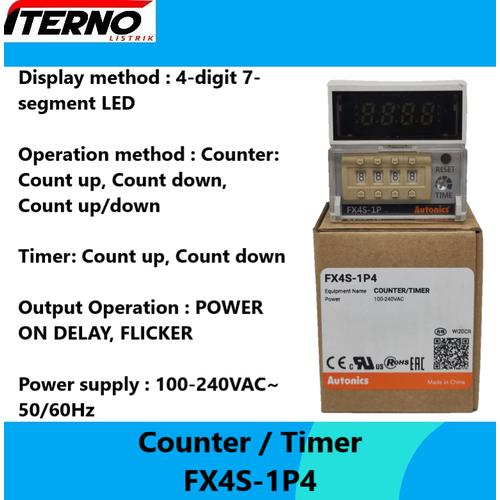 Jual FX4S-1P4 Counter Timer Autonics FX4S1P4 - Kota Tangerang - iterno ...